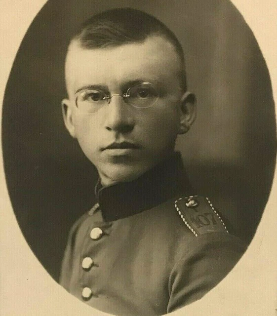 WW1 PHOTO POSTCARD German Imperial Army Soldier 107th Infantry Division ...