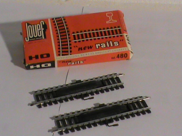 BOITE DE 2 rails decrochages HO JOUEF 480 2 RAILS DECROCHAGES WAGONS ...