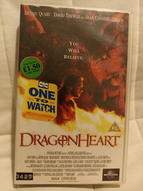 DRAGONHEART VHS VIDEO TAPE : BIG BOX EX RENTAL : Dennis quaid, Sean ...