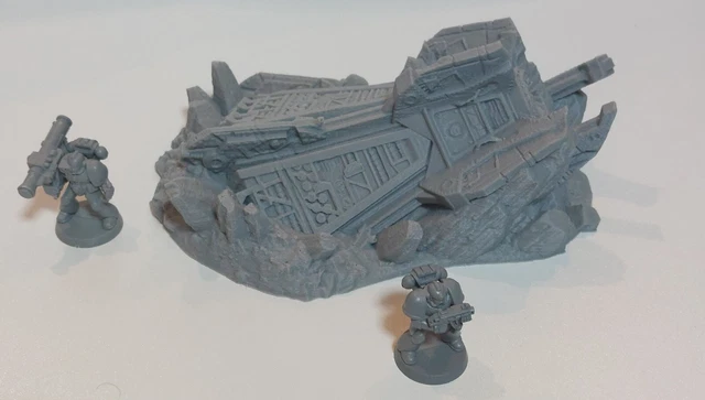 CRASHED SPACESHIP ESCAPE pod crashed pod for wargames dioramas landing ...