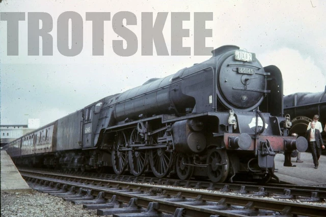 35MM SLIDE BR British Railways Steam Loco 60145 Class A1 Banbury 1965 ...
