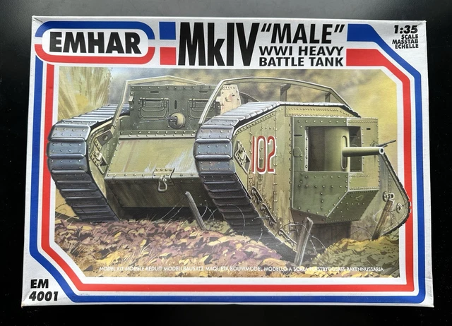 EMHAR 1/35 MK IV Male WWI Heavy Battle Tank Model Kit EM4001 New £1.16 ...