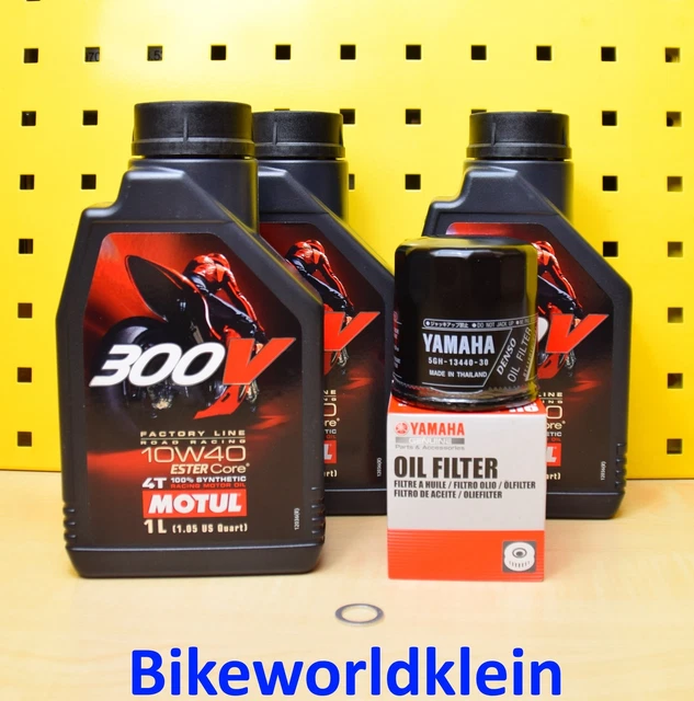 YAMAHA YZF-R6 06-23 Huile Original Filtre à Motul 300V 10w40 RJ11 RJ15 ...