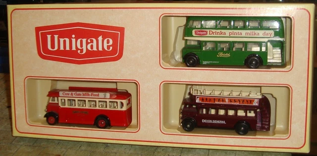 3 PIECE UNIGATE Ltd Ed Bus Set Inc Bristol Lodekka, Aec Regal, Aec ...