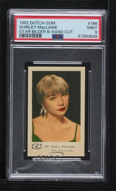 1962 DUTCH GUM Star Bilder B Food Issue Shirley Maclaine #186 PSA 9 ...