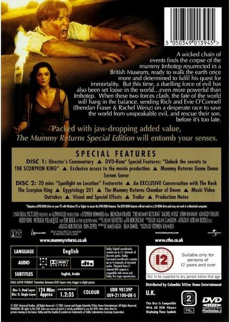 THE MUMMY RETURNS - Special Edition DVD £2.39 - PicClick UK