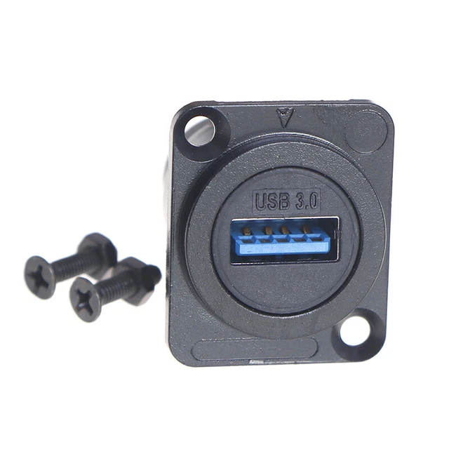 D TYPE METAL USB Socket Double Pass Connector USB 3.0 Connector Panel ...