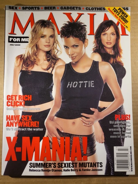 MAXIM MAGAZINE JULY 2000 (692) Rebecca Romijn Halle Berry Famke Janssen ...