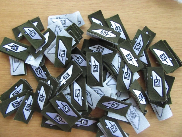 MOD ISSUE. RTR, Royal tank Regiment TRF Cloth ID Patches. Job lot x 100 ...