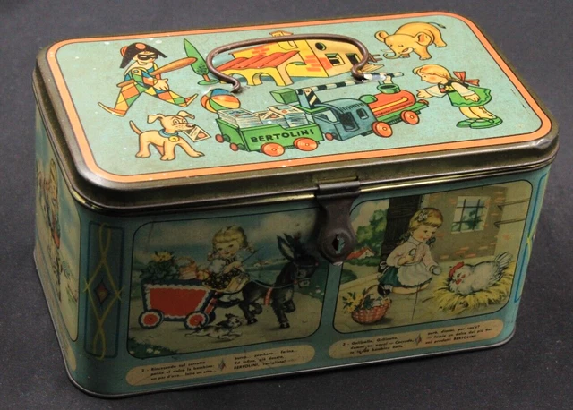 SCATOLA IN LATTA Pubblicità Lievito Bertolini Mariarosa 1958 Franzoni ...