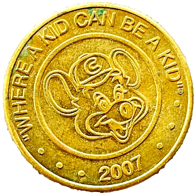 2007 CHUCK E CHEESE Game Token Original Vintage Pizza Restaurant Arcade ...