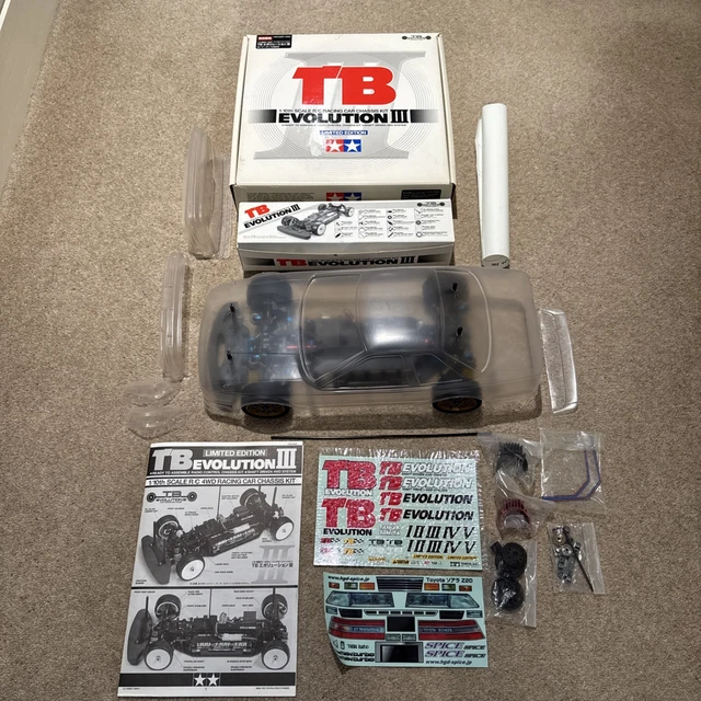 NEW TAMIYA TB Evo 3 Carbon Toyota Z20 body MANY HOP UPS Chassis 1/10 RC ...