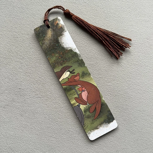 UPCYCLED DISNEY BOOK Winnie The Pooh Kanga Roo Wooden Bookmark Book ...