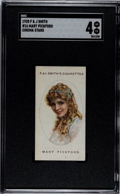 1920 SMITH'S CIGARETTES MARY PICKFORD Cinema Stars Card #16 SGC 4 VG-EX ...