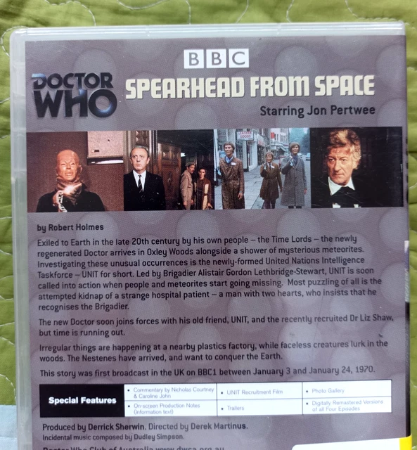 DOCTOR WHO: SPEARHEAD From Space – Dvd - Very Good | Region-4 | Free ...