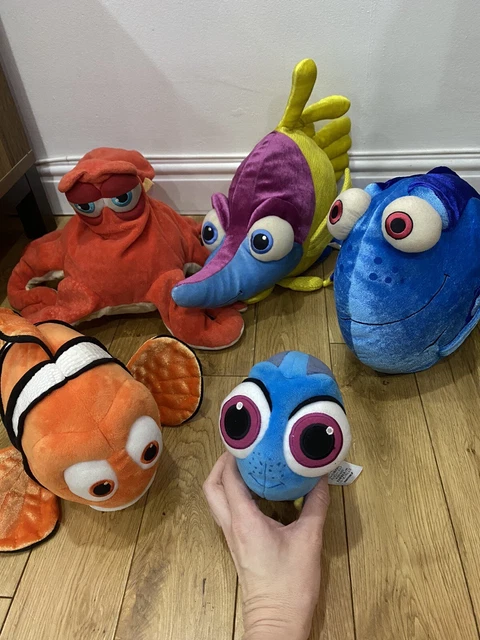 RARE DISNEY STORE Marlin, Hank, Tad & Dory Finding Nemo Stamped Soft ...