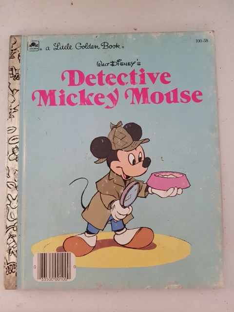 LITTLE GOLDEN BOOK - Walt Disney's Detective Mickey Mouse 1985 HC $9.75 ...