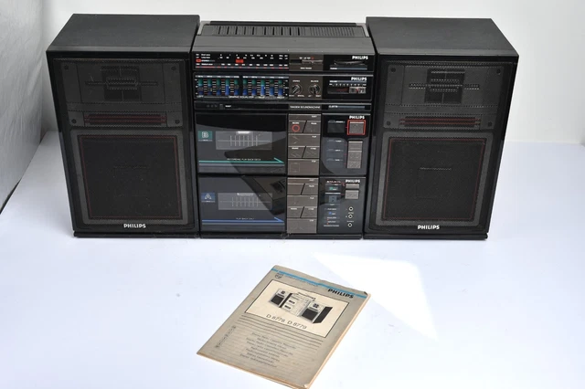 PHILIPS D-8778 DOUBLE DECK SOUND SYSTEM BOOMBOX Vintage BOOMBOX ...
