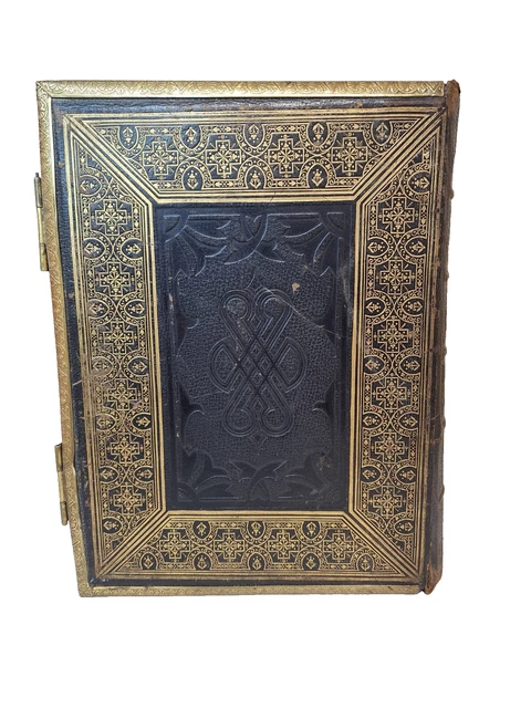 THE SELF INTERPRETING Family Bible by Rev. John Brown c1870 Illustrated ...