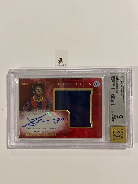 2021-22 TOPPS INCEPTION UEFA Lionel Messi FC Barcelona Worn Patch Auto ...