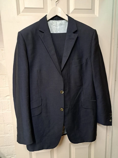 CHESTER BARRIE NAVY Suit UK 40 Savile Row Wool Mohair 2 Piece Edward ...