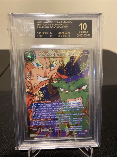 DBS DRAGON BALL PSA BGS étiquette noire BT18-038 SPR SS Son Goku Paikuhan chaleur morte EUR 138 ...