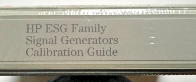 AGILENT HP ESG Family Signal Generators Calibration Guide P/N E4400 ...