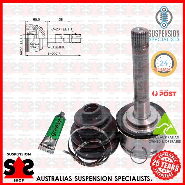 FRONT AXLE CV Joint Kit, Drive Shaft Suit TOYOTA HiAce SBV 2.4 (RZH10) HIACE IV $139.00 ...