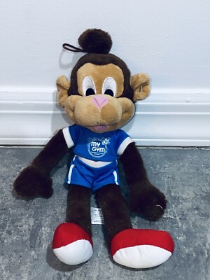 12” MY GYM Plush Mymo Monkey Plush Stuffed Animal Doll Blue Tracksuit £ ...