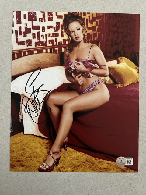 LEAH REMINI AUTOGRAPHED signed 8x10 photo Beckett BAS COA Sexy Hot Scientology £47.30 - PicClick UK