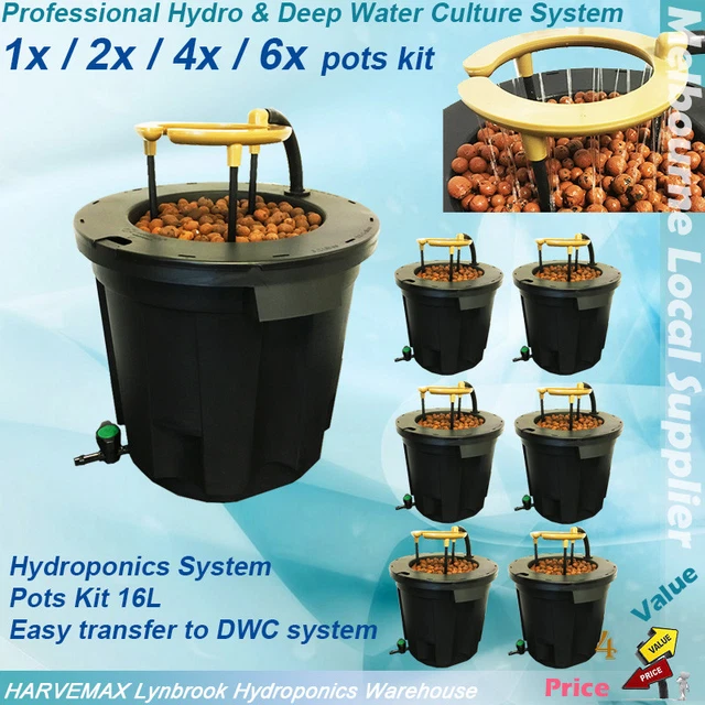 HYDROPONICS PROFESSIONAL DWC Grow System Deep Water Culture 1x/2x/4x/6x ...