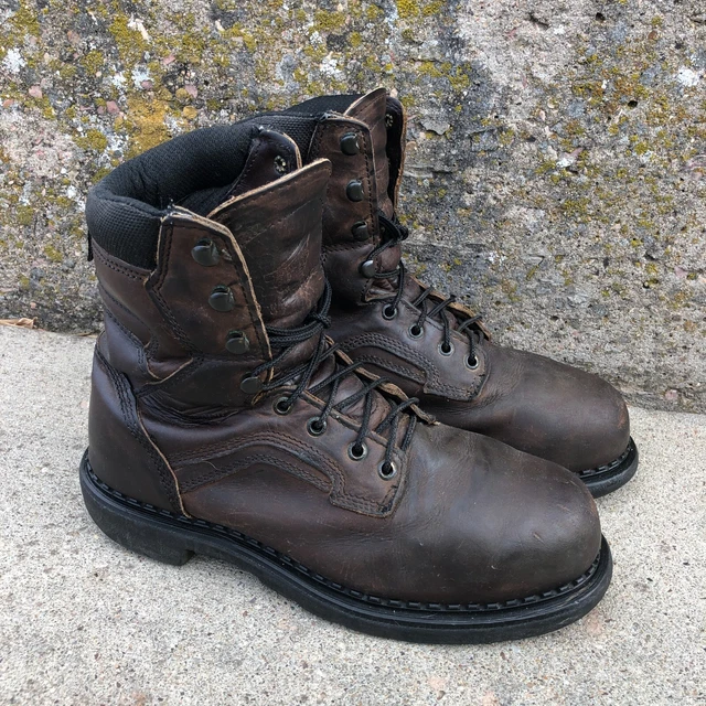 RED WING SUPERSOLE Men's 8" Waterproof Safety Toe Metguard Boots Size 8 ...