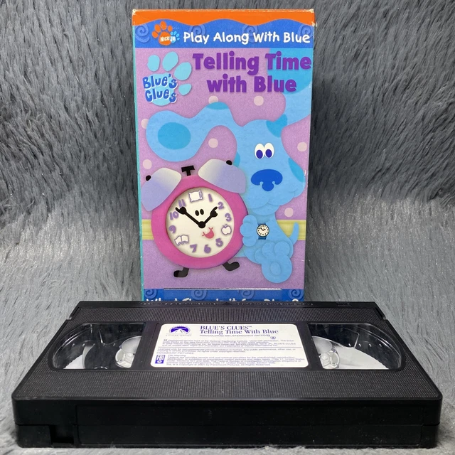 BLUES CLUES TELLING Time With Blue VHS 2002 Play Along With Blue What ...