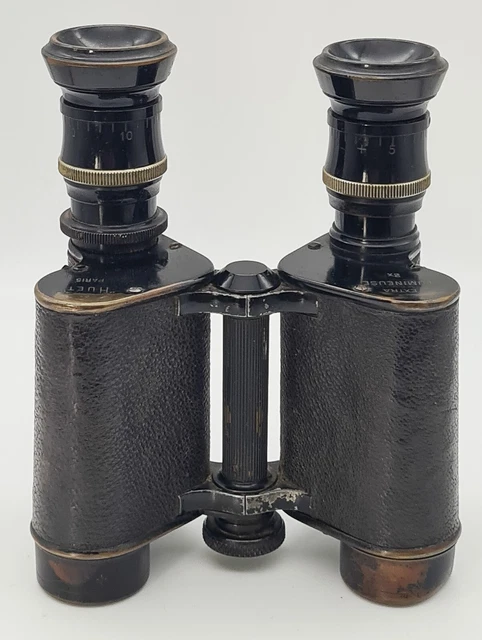 ANTIQUE WW1 OPTICAL Long Sight Binoculars Military Eyeglass Huet X8 £ ...