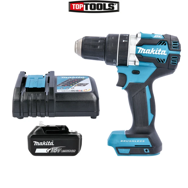MAKITA DHP484Z 18V Li-ion Brushless Combi Drill With 1 x 5Ah Battery & Charger £170.48 - PicClick UK