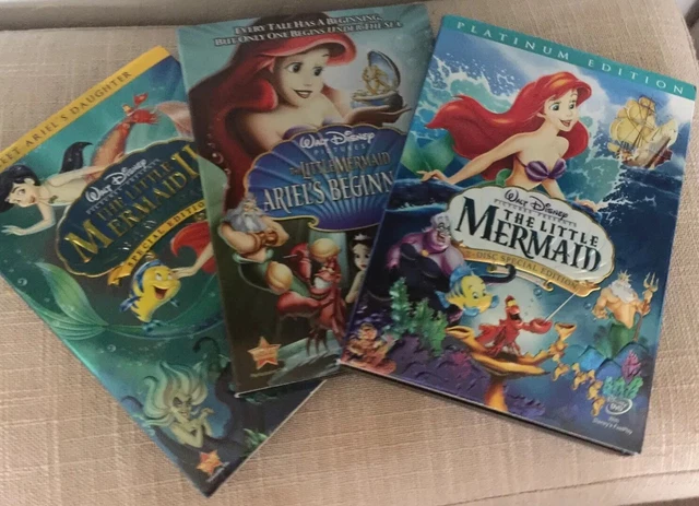 COMPLETE SET WALT Disney THE LITTLE MERMAID DVD TRILOGY Plat Special ...