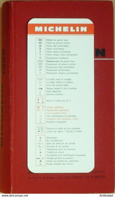 GUIDE ROUGE MICHELIN 1980 73ème édition France EUR 20,63 - PicClick FR