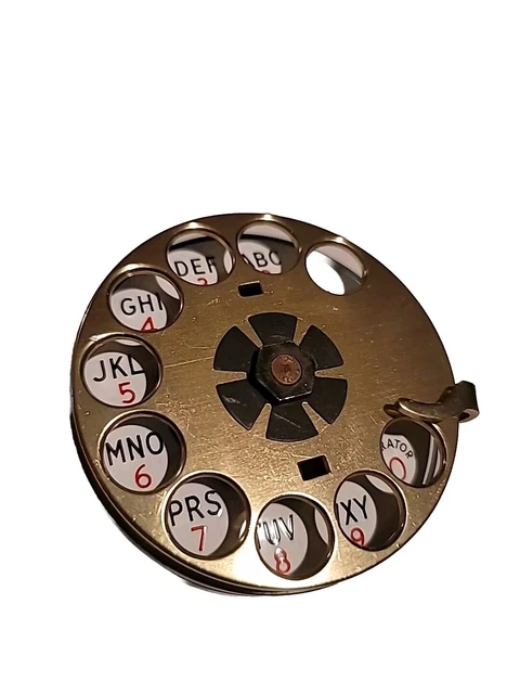 NOS WESTERN ELECTRIC 6U41 Rotary Telephone Dial Gold / Brass Bell ...