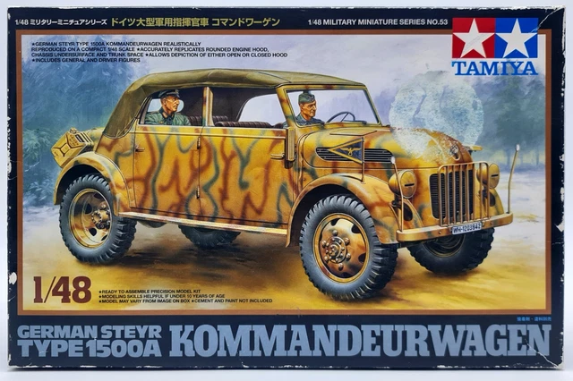 TAMIYA 1/48 GERMAN Steyr Type 1500A Kommandeurwagen Modellbausatz NEU ...