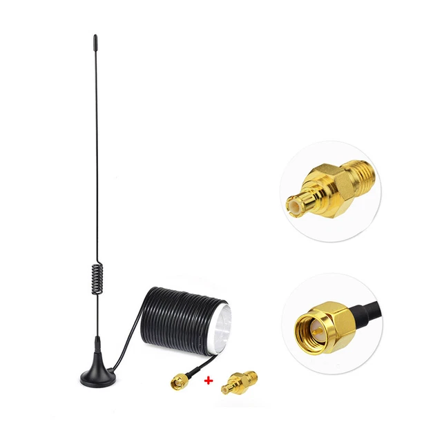 5DBI 1090MHZ ANTENNA ADS-B Modem Router SMA Male & MCX Adapter for ...