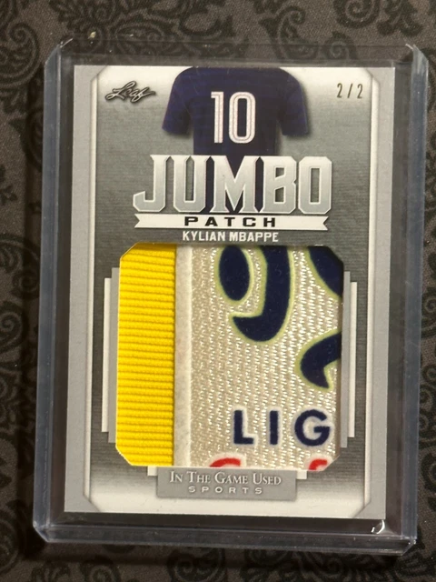 2022 LEAF ITG Used Sports Kylian Mbappe Jumbo Gu Patch Liga Logo Patch ...