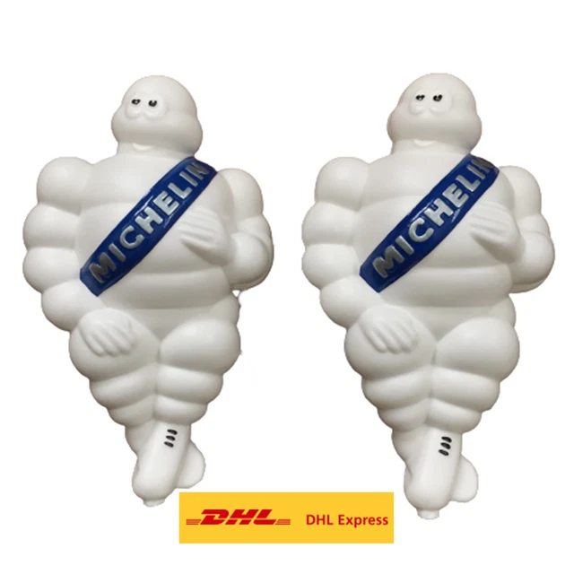 FIGURINE HOMME MICHELIN 8"x 2poupées mascotte publicité pneu bibendum ...