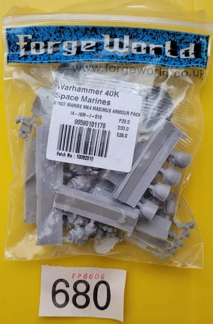 WH40K FORGE WORLD Space Marines MK4 Maximus Armour x 5, nuovo e ...
