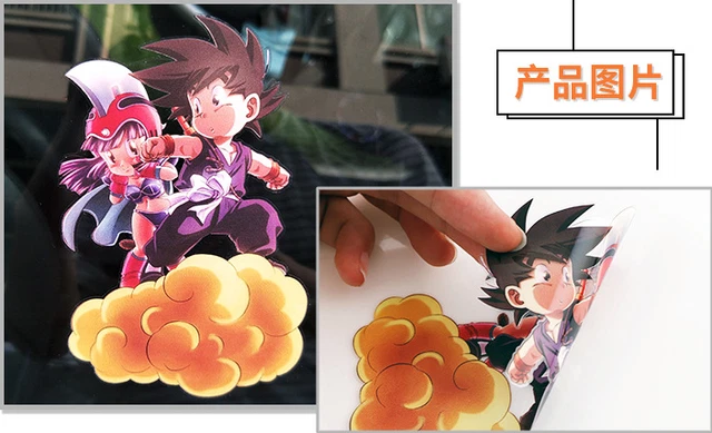 KID GOKU & Chi-Chi DRAGON BALL JDM double sided printing window Sticker ...