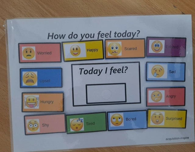 PECS/BOARDMAKER 12 EMOTIONS Cards for autism/ADHD/ASD/visual learning £ ...