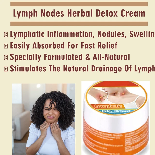 2X LYMPH NODES Herbal Detox Cream Lymphatic Drainage Ointment Neck Anti ...