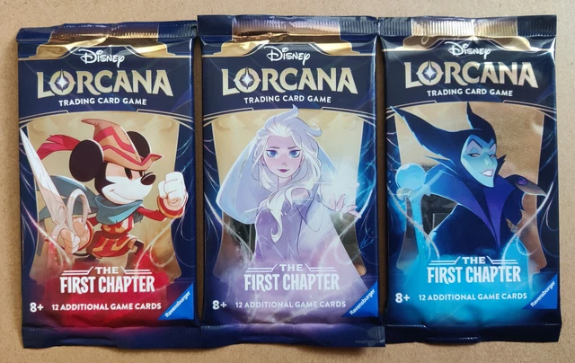 DISNEY LORCANA THE First Chapter Booster Pack Art Set Bundle X3 ...