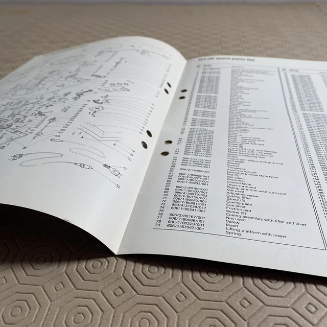 ORIGINAL GARRARD MODEL GT-25 Automatic Turntable Exploded View/Spare ...
