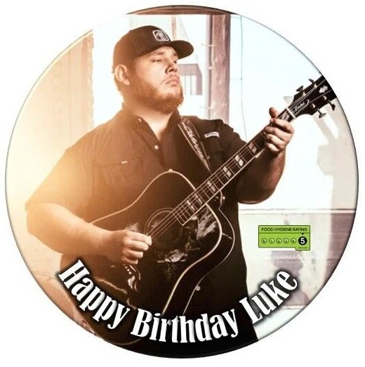 LUKE COMBS PERSONALISED Cake Topper. Premium Edible Icing Sheet £6.00 ...