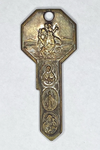 CATHOLIC SAINT ST Christopher Air Land Sea Travel Protection Key $10.00 ...